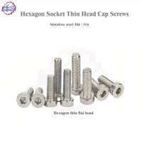 China Metric Stainless Steel A2 A4 304 316 Din 912 Allen Bolt M2 M3 M4 M5 M6 M8 M10 Hex Socket Head Cap Screw for sale