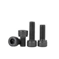China M6 x 70 mm Hex Head Button Allen Key Screw Black Zinc Finish DIN 912 Carbon Steel for Steel Industry for sale