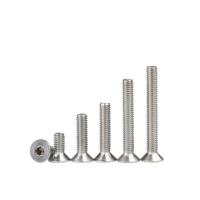 China Metric M3 M8 304 Stainless Steel Hexagon Socket Flat Head Machine Screws for sale