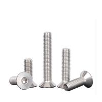 China Metric M3 M8 304 Stainless Steel Hexagon Socket Flat Head Machine Screws for sale