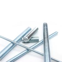 China Carbon Steel Threaded Rod M3 M12 Blue Black Zinc Plated Heavy Industry Fastener for sale