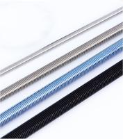 China Carbon Steel Threaded Rod M3 M12 Blue Black Zinc Plated Heavy Industry Fastener for sale