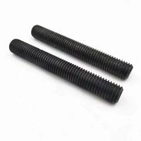 China Customized Black Zinc Plated Steel Threaded Rods Metric M6 M8 M10 ISO9001 for sale
