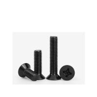 China DIN965 Flat Head Phillips Machine Screws Black Zinc Carbon Steel ISO9001 for sale