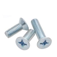 China DIN965 Flat Head Phillips Machine Screws Black Zinc Carbon Steel ISO9001 for sale