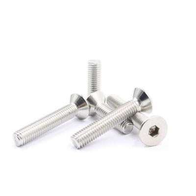 China DIN 7991 Flat Head Hex Socket Screws Stainless Steel 18-8 ISO9001 2015 M6 M8 M10 for sale