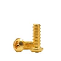 China DIN 7985 M3 M4 M5 M6 M8 Brass Phillips Pan Head Screws Cross Recessed ISO9001 for sale