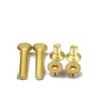 China M2 M6 Hex Socket Flat Countersunk Head Screws Brass Stainless Steel Furniture Screws for sale