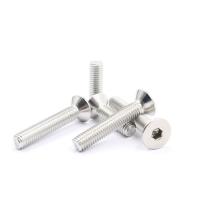 China M2 M6 Hex Socket Flat Countersunk Head Screws Brass Stainless Steel Furniture Screws for sale