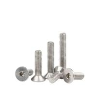 China M2 M6 Hex Socket Flat Countersunk Head Screws Brass Stainless Steel Furniture Screws for sale