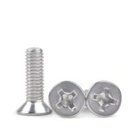 China DIN Standard Flat Head Cross Recessed Screws Carbon Steel Stainless Steel M2 M3 M4 M5 M6 for sale