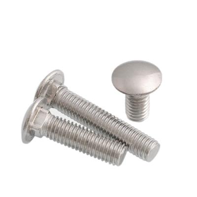 China SS304 Stainless Steel Carriage Bolts M3 to M10 with ISO9001 2015 Certificate for sale