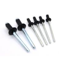 China Aluminium Steel Open End Pop Rivets Black Head ISO Standard 3mm to 6mm for sale