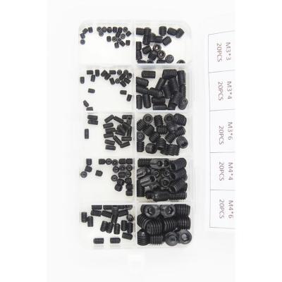 China Alloy Steel Hex Socket Set Screw Cup Point M3-M24 3mm-100mm Black Oxide DIN916 for sale