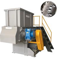 China 600-1500mm Single Shaft Plastic Shredder Machine with 300-2000 kg/h Capacity and PLC Control System for sale