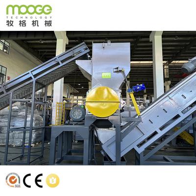 China HDPE PP PE Bottle Crushing Washing Line 300-3000kg/h with Friction Washer and Hot Washing for sale
