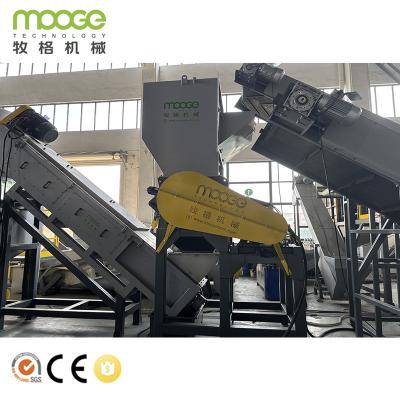 China HDPE PP PE Bottle Crushing Washing Line 300-3000kg/h with Friction Hot Washing for sale
