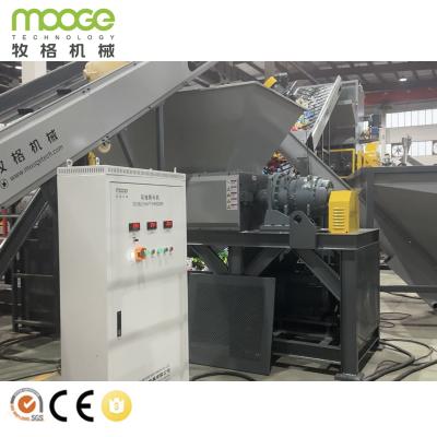 China Industrial Double Shaft Shredder Machine for Plastic Film Woven Bag HDPE Drum PET Bottle Recycling for sale
