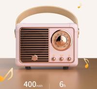 China Classic Retro Style Wireless Speaker Mini Portable Bluetooth Speaker With Volume Adjusting Knob for sale