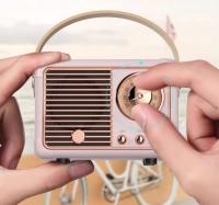 China Classic Retro Style Wireless Speaker Mini Portable Bluetooth Speaker With Volume Adjusting Knob for sale