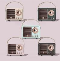 China Classic Retro Style Wireless Speaker Mini Portable Bluetooth Speaker With Volume Adjusting Knob for sale