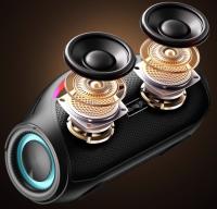 China OEM IPX5 Bluetooth 5.1 Speakers 3.5 Audio Speaker With  Dynamic Colorful Lights for sale
