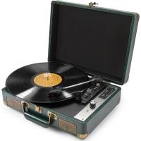 China 5.0 Bluetooth Suitcase Record Player , 3 Speed Record Player With Speakers for sale