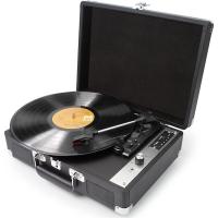 China 5.0 Bluetooth Suitcase Record Player , 3 Speed Record Player With Speakers for sale