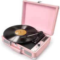 China 5.0 Bluetooth Suitcase Record Player , 3 Speed Record Player With Speakers for sale