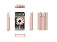 China 10000mAh Multi Device Power Bank Wireless Charging Built In Cable For IPhone / Android for sale