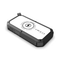 China 20000mAh 22.5W Solar Wireless Power Bank 28 LED Light Rugged Solar Powered Power Bank for sale
