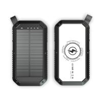 China 20000mAh 22.5W Solar Wireless Power Bank 28 LED Light Rugged Solar Powered Power Bank for sale