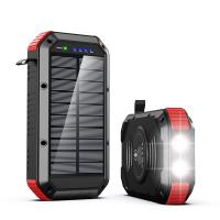 China 30000mA Solar Wireless Power Bank With LED Camping Light Multi Charge Protocols for sale