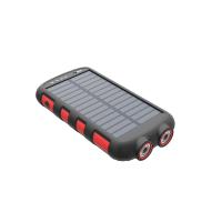 China IPX6 Waterproof Solar Power Bank 20000mAh 15W Wireless Charging With 2W LED Lights for sale