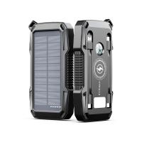 China Outdoor Solar Power Bank 10000mAh IPX65 Waterproof 22.5W Fast Charge Power Bank With Compass for sale
