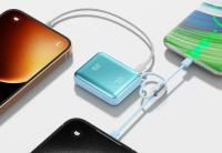 China Multi Color Portable Fast Charger Power Bank With Digital Display 3 Device Charging for sale