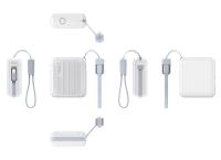 China ABS Fast Charge Power Bank 10000mAh Compact Multi Port Power Bank With Data Cable for sale