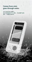 China IPX6 Waterproof Shower Phone Holder with Bluetooth 5.3 Speaker, 12H Playtime, Touch Screen, Wall Mount for sale