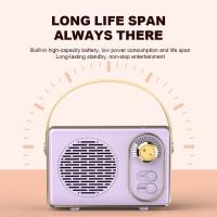 China Portable Vintage Bluetooth 5.3 Speaker, 3W Output, 500mAh Battery 4H Playtime, ABS Mini Wireless Speaker for Home Travel mini portable bluetooth speaker portable mini bluetooth speaker for sale