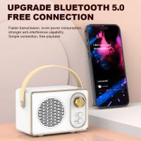 China Portable Vintage Bluetooth 5.3 Speaker, 3W Output, 500mAh Battery 4H Playtime, ABS Mini Wireless Speaker for Home Travel mini portable bluetooth speaker portable mini bluetooth speaker for sale