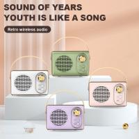 China Portable Vintage Bluetooth 5.3 Speaker, 3W Output, 500mAh Battery 4H Playtime, ABS Mini Wireless Speaker for Home Travel mini portable bluetooth speaker portable mini bluetooth speaker for sale