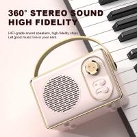China Portable Vintage Bluetooth 5.3 Speaker, 3W Output, 500mAh Battery 4H Playtime, ABS Mini Wireless Speaker for Home Travel mini portable bluetooth speaker portable mini bluetooth speaker for sale