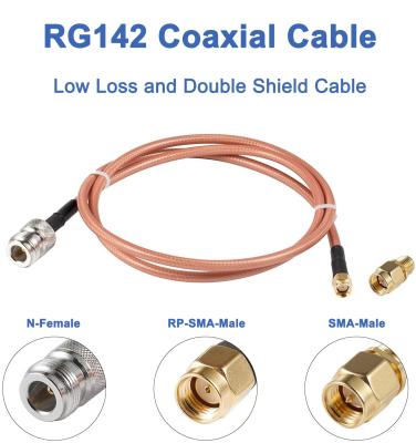 China Custom Antenna Cable Assembly RG142 RF Coaxial Cable for sale