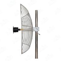 China Wind Resistant WiFi Wlan 4G LTE Antennas 24dBi Grid Parabolic Antenna Feeder for sale