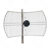 China Wind Resistant WiFi Wlan 4G LTE Antennas 24dBi Grid Parabolic Antenna Feeder for sale