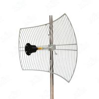 China Wind Resistant WiFi Wlan 4G LTE Antennas 24dBi Grid Parabolic Antenna Feeder for sale
