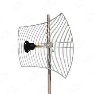 China Wind Resistant WiFi Wlan 4G LTE Antennas 24dBi Grid Parabolic Antenna Feeder for sale