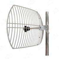 China Wind Resistant WiFi Wlan 4G LTE Antennas 24dBi Grid Parabolic Antenna Feeder for sale