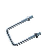 China M12 U-shaped Square Clamp Right Angle U-shaped Bolt Square Tube Clamp for sale