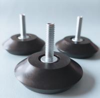 China 14mm Height Furniture Replacement Legs M6X25mm Leveling Swivel SS Adjustable Legs for sale